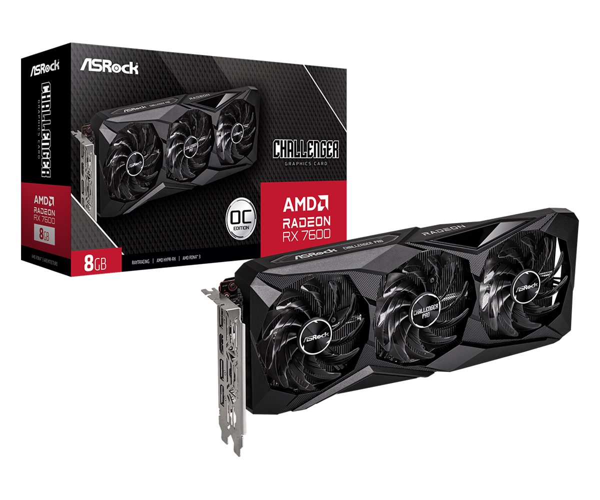 ASRock > AMD Radeon™ RX 7600 Challenger Pro 8GB OC